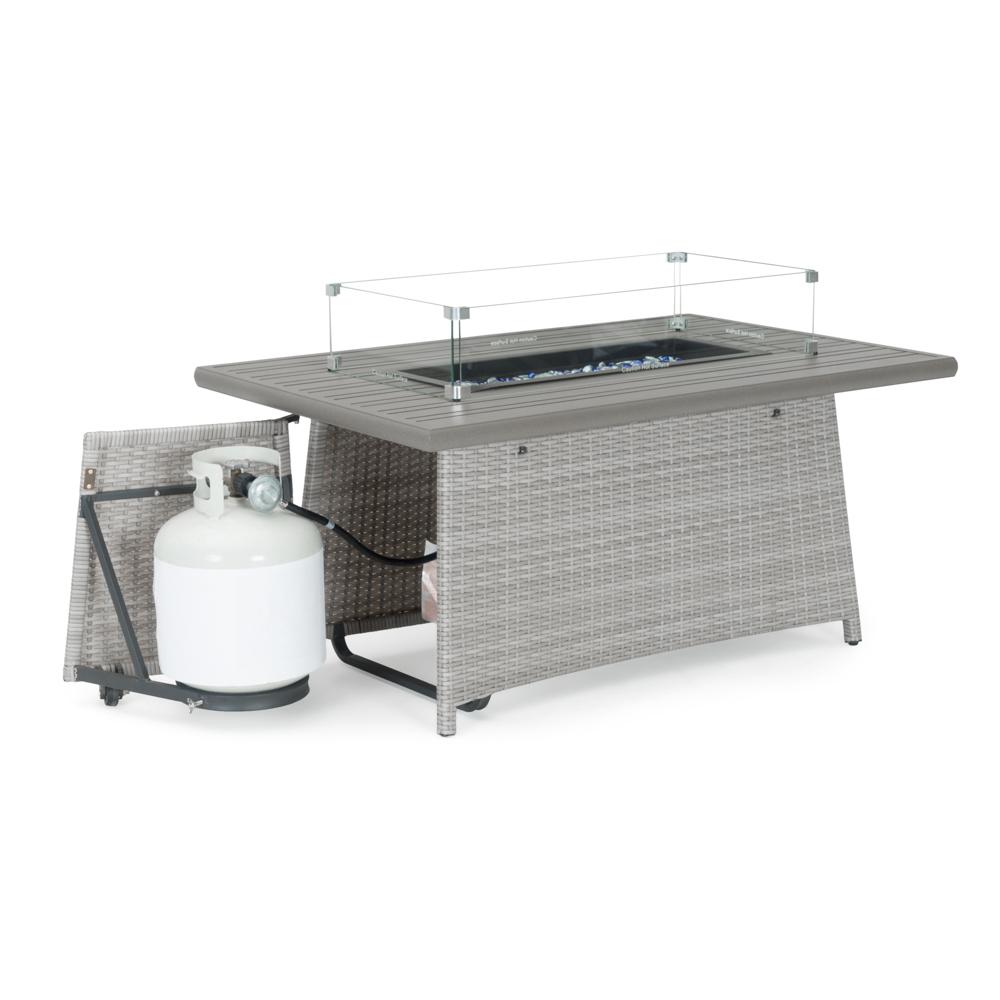 Portofino® Casual 50x32 Fire Table - Gray | RST Brands